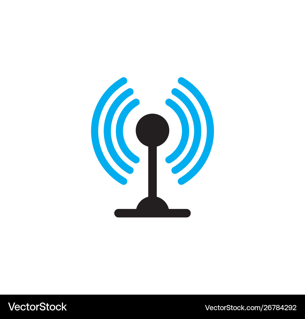 Antenna related icon on background for graphic Vector Image