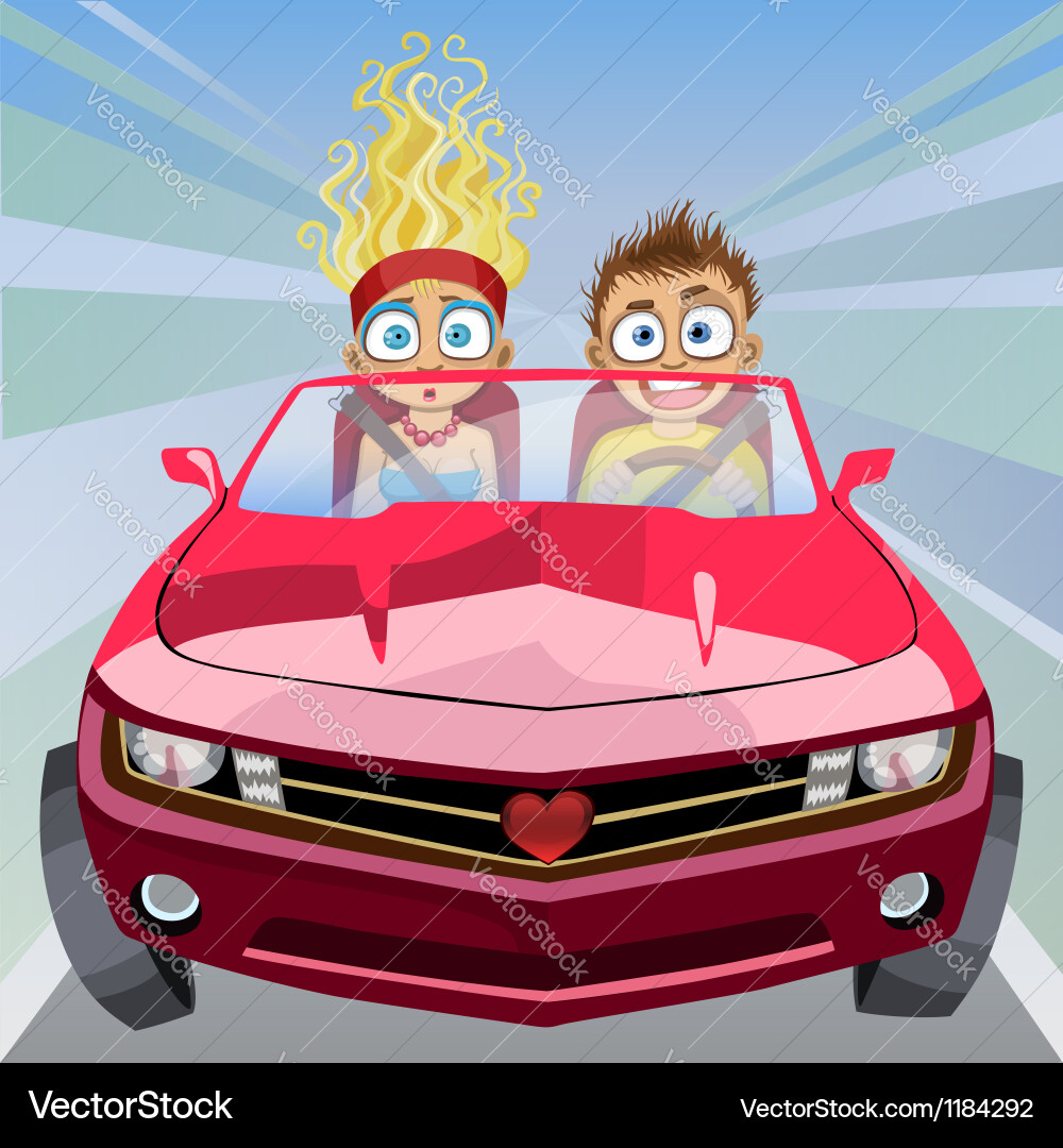 Boy and girl riding Royalty Free Vector Image - VectorStock