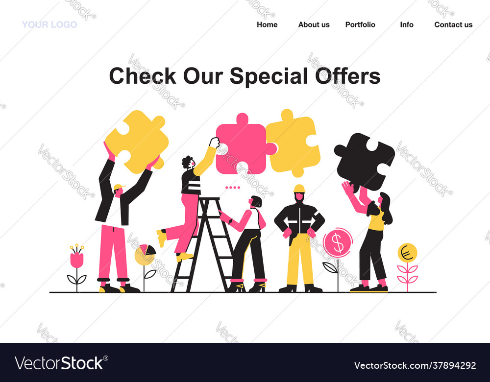 Business concept team metaphor people connecting Vector Image Business concept team metaphor people connecting Vector Image
