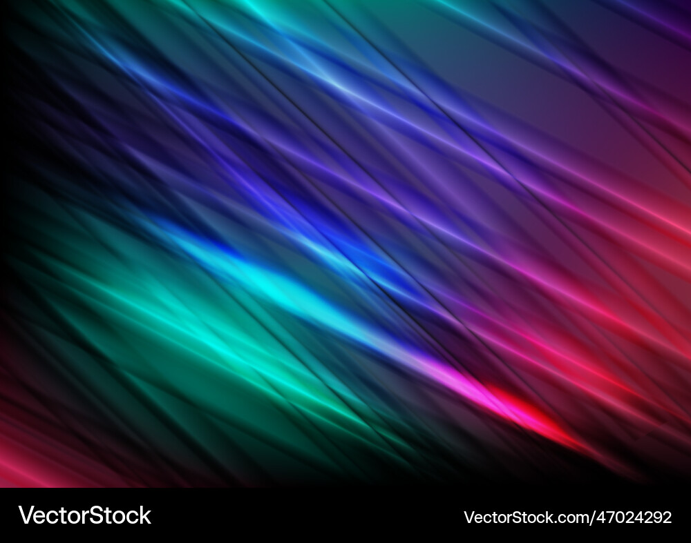Colorful neon smooth stripes abstract modern Vector Image