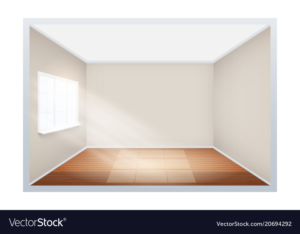 Example empty room with window on side Royalty Free Vector