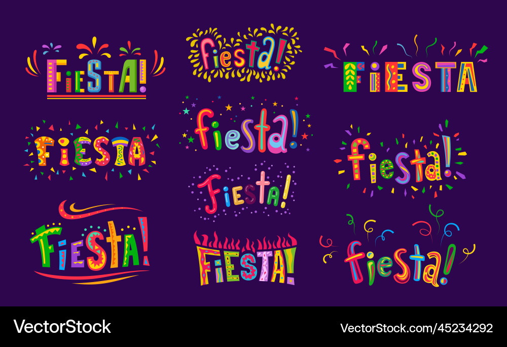 Fiesta party greeting mexican celebration Vector Image