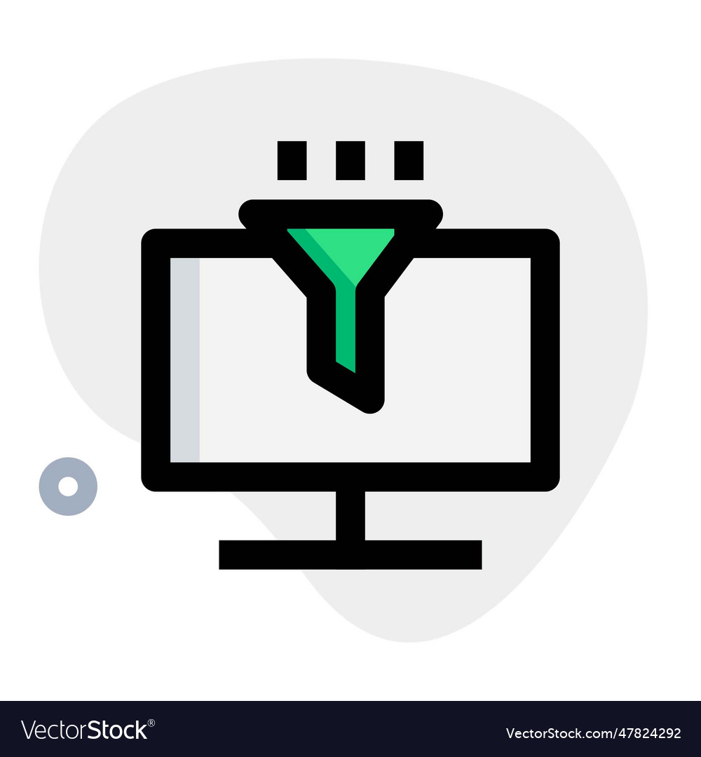 Filter a computer program that process data Vector Image