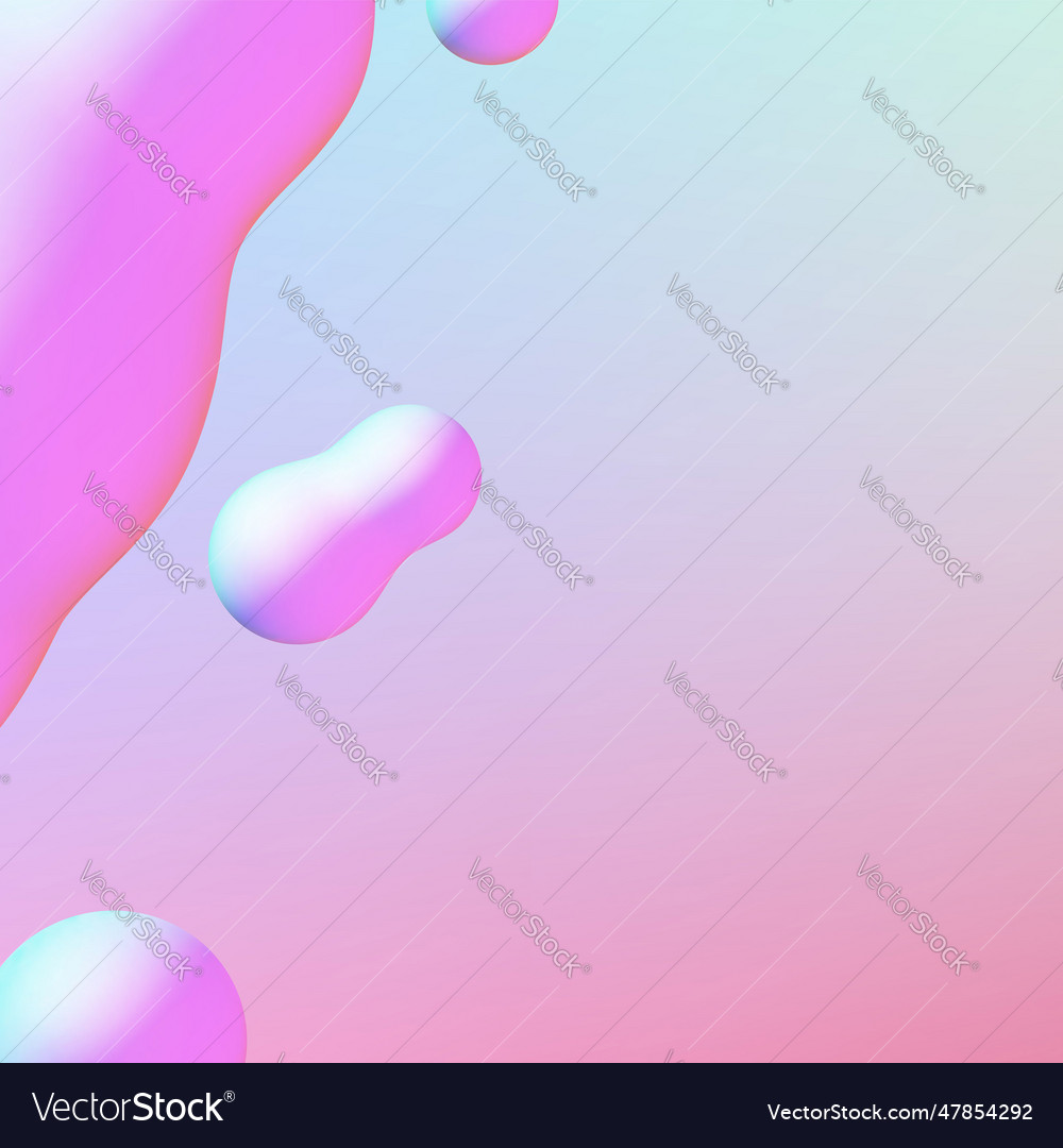 Fluid design liquid blobs with vibrant intense Vector Image