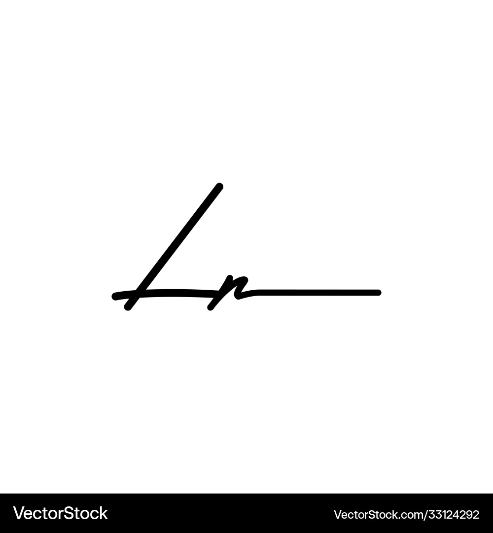 Letter lr signature logo template Royalty Free Vector Image