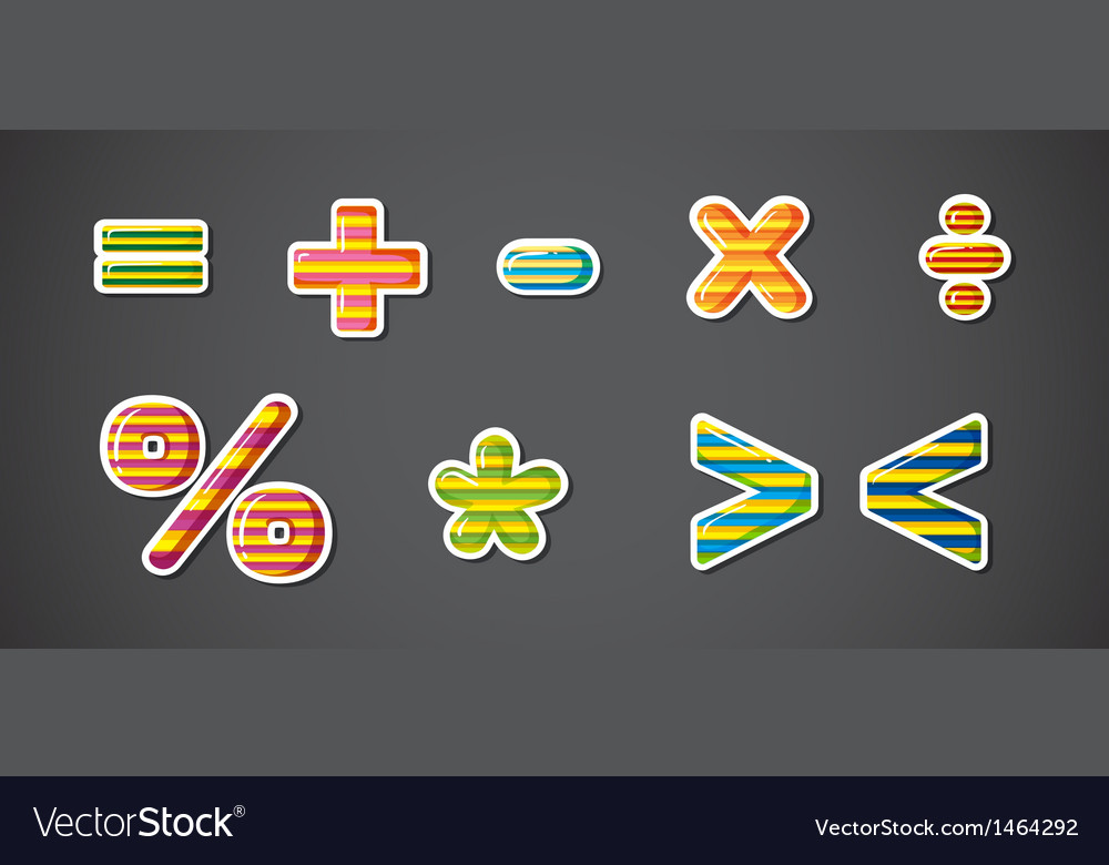 Math signs Royalty Free Vector Image - VectorStock