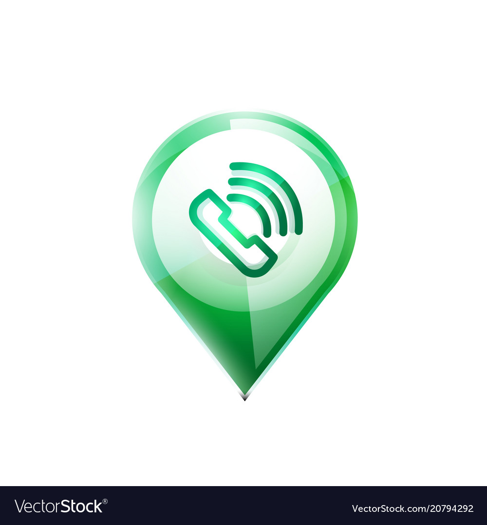 Phone button call support idea Royalty Free Vector Image