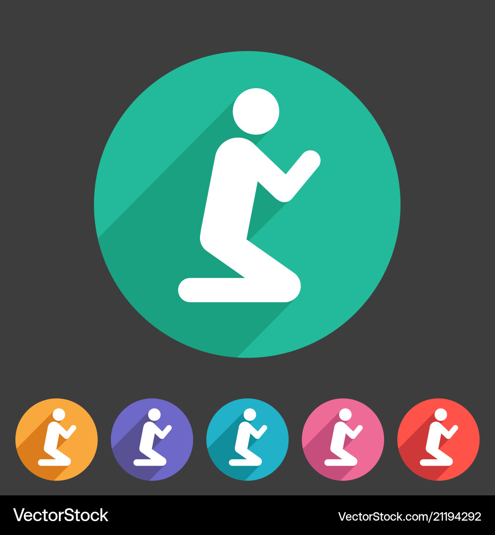 Prayer room area icon flat web sign symbol logo Vector Image