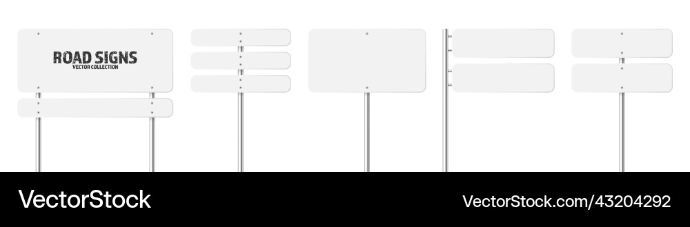 Various road traffic signs highway signboard Vector Image