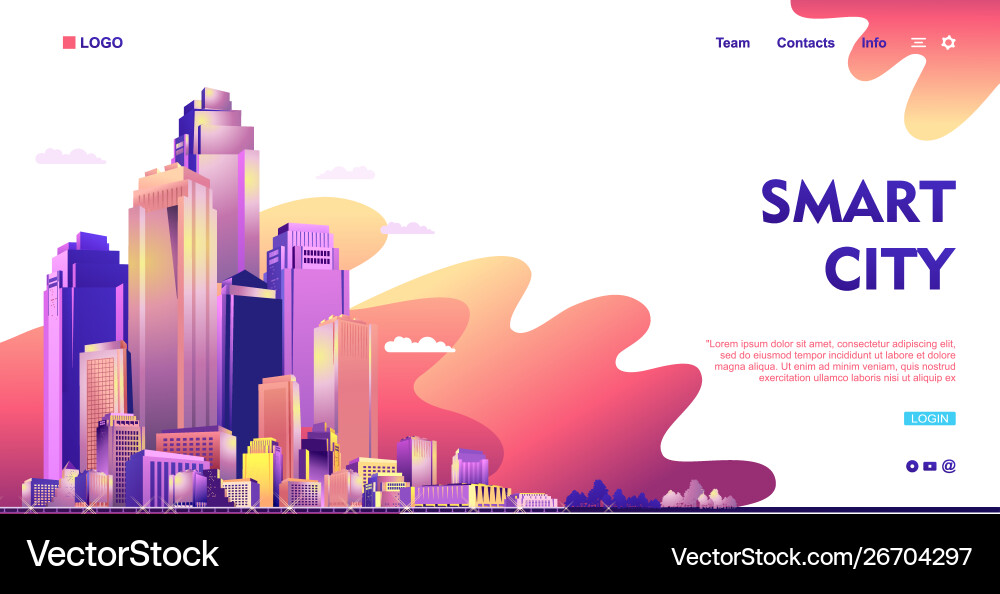 Abstract city banner Royalty Free Vector Image