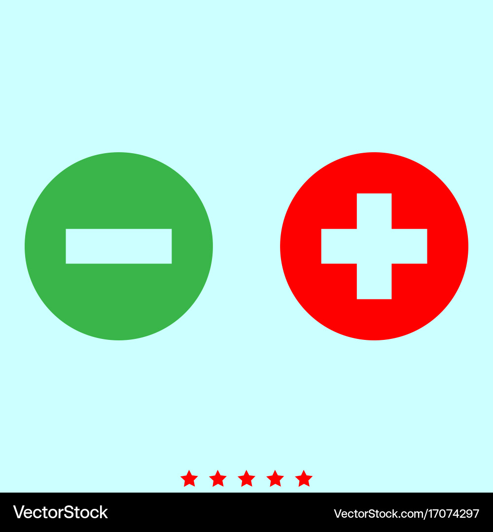 Add sign and delete sign it is icon Royalty Free Vector