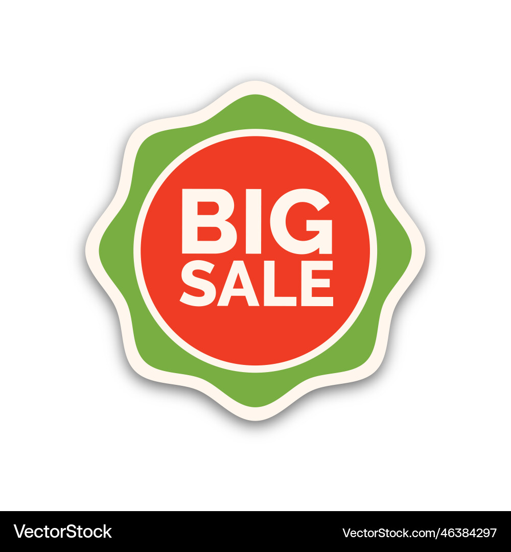 Big sale star tag Royalty Free Vector Image - VectorStock