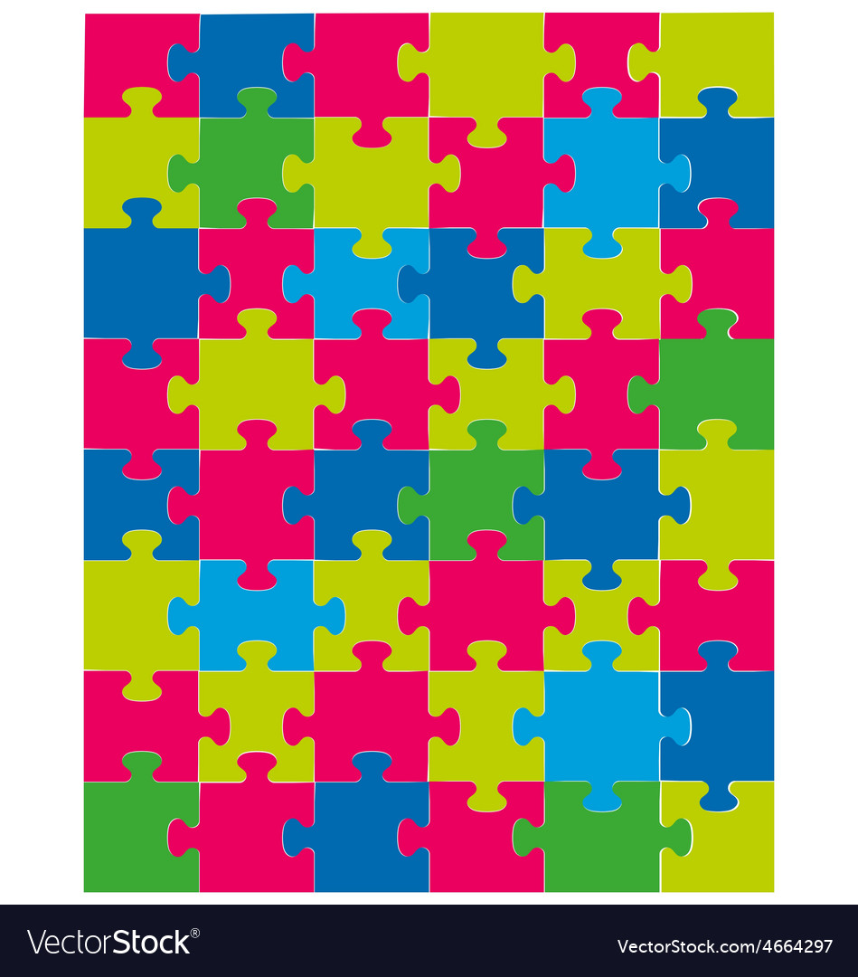 Colorful shiny puzzle Royalty Free Vector Image Colorful shiny puzzle Royalty Free Vector Image