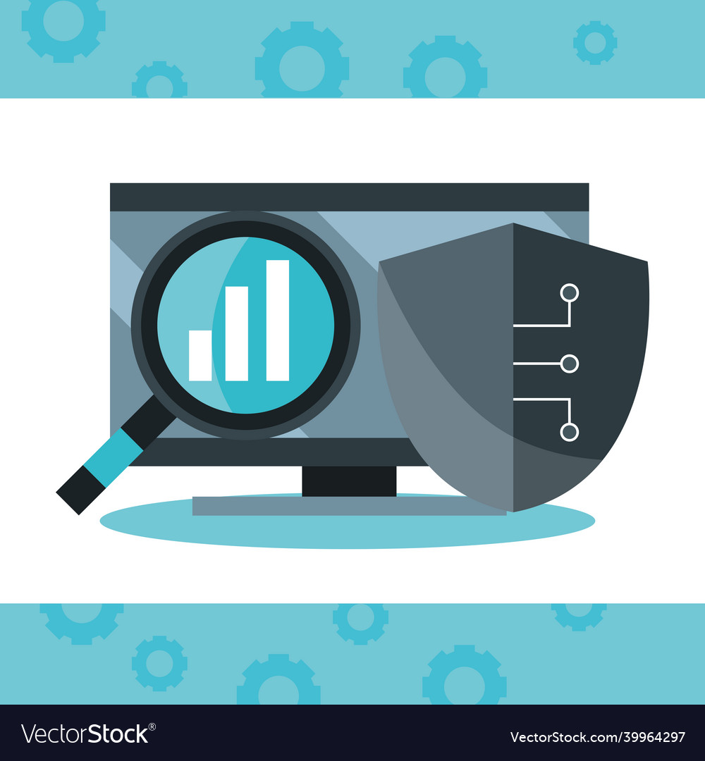 Computer security data Royalty Free Vector Image