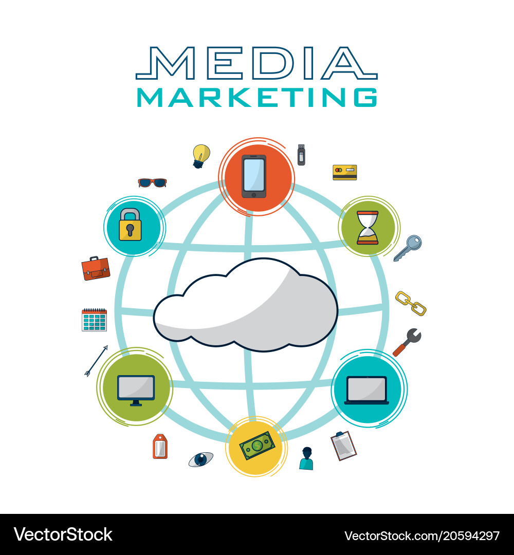 Digital marketing business Royalty Free Vector Image