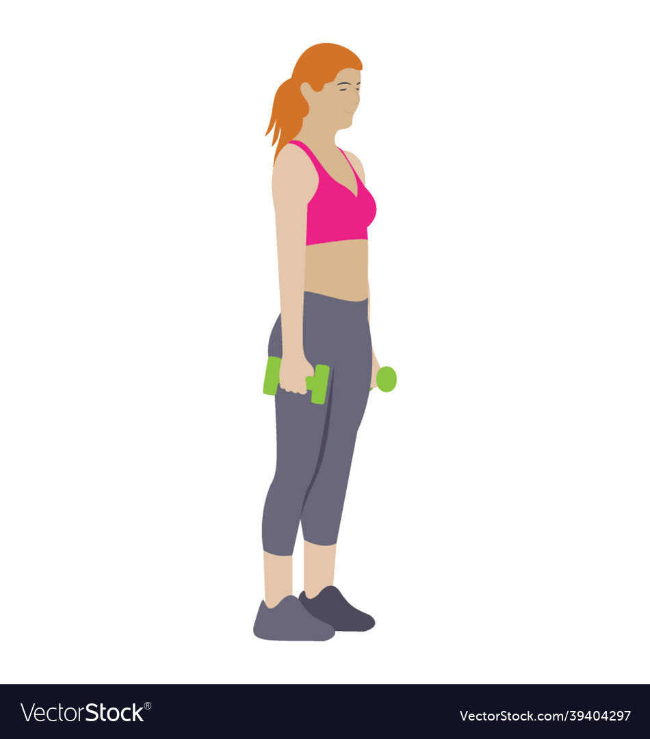 Dumbbells exercise Royalty Free Vector Image - VectorStock
