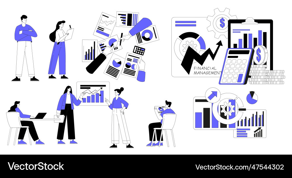 Business process with people characters deal Vector Image