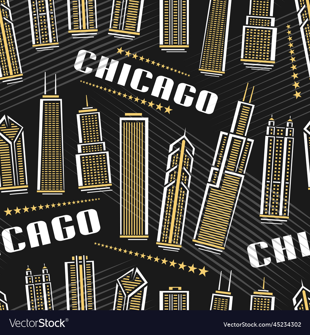 Chicago seamless pattern Royalty Free Vector Image