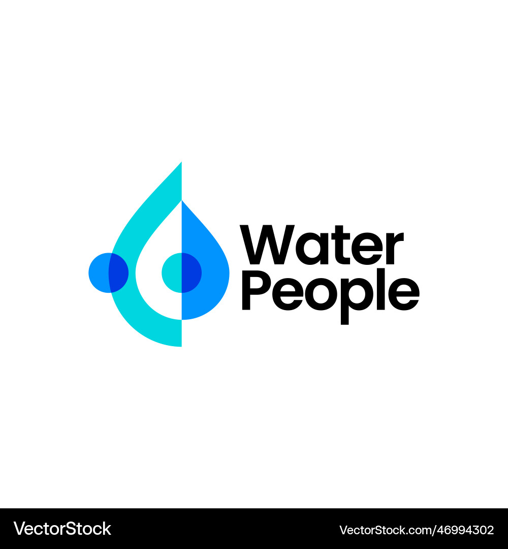 Clean water drop people team work family Vector Image