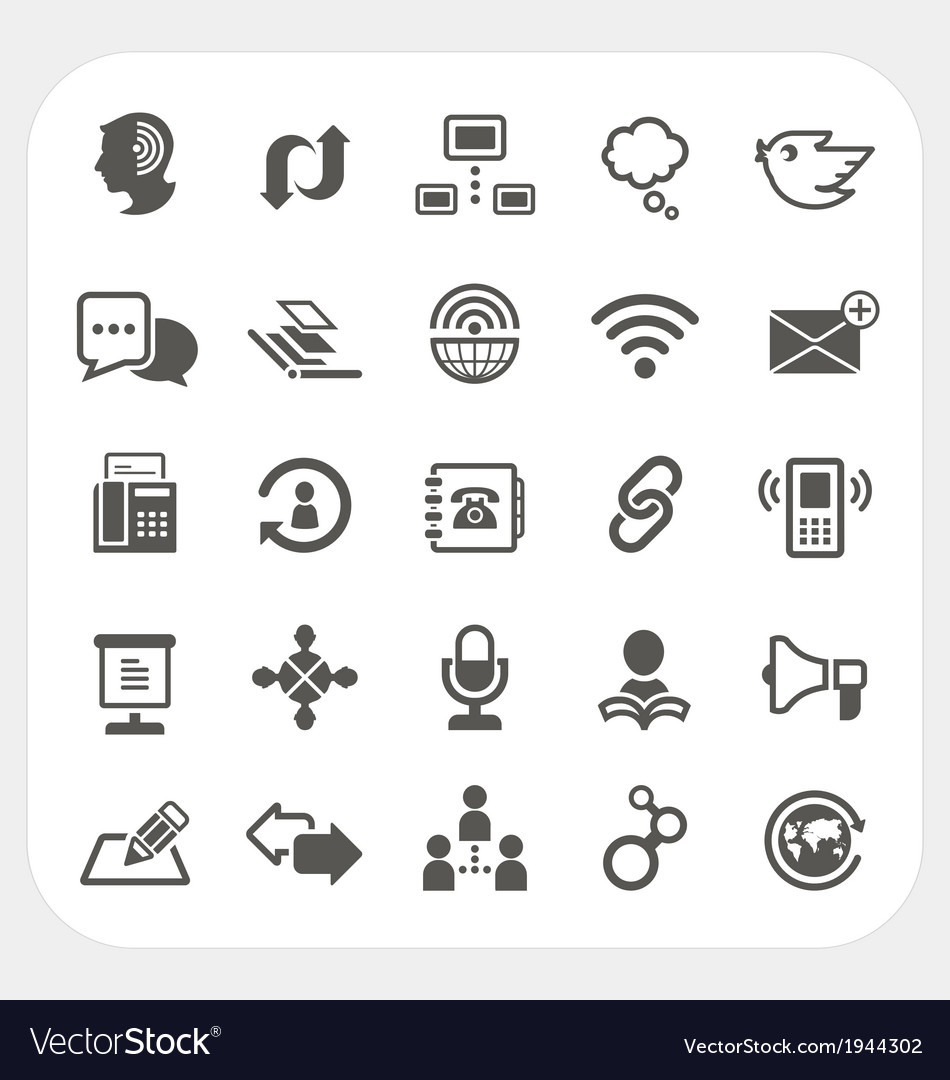 Communication icons set Royalty Free Vector Image