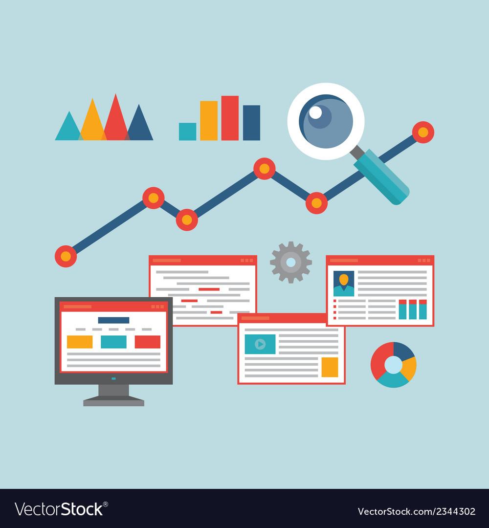 Concept in flat design style Royalty Free Vector Image