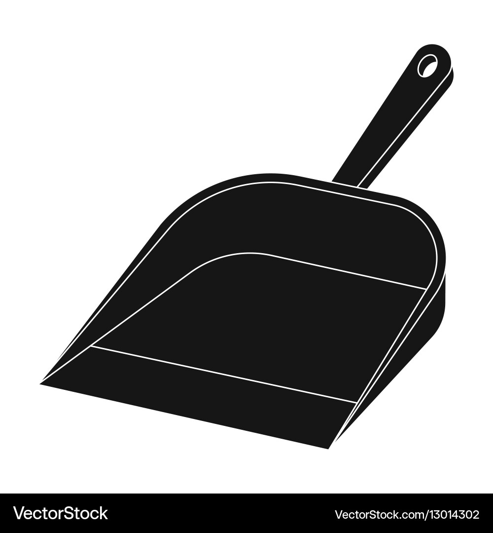 Dustpan icon in black style isolated on white Vector Image