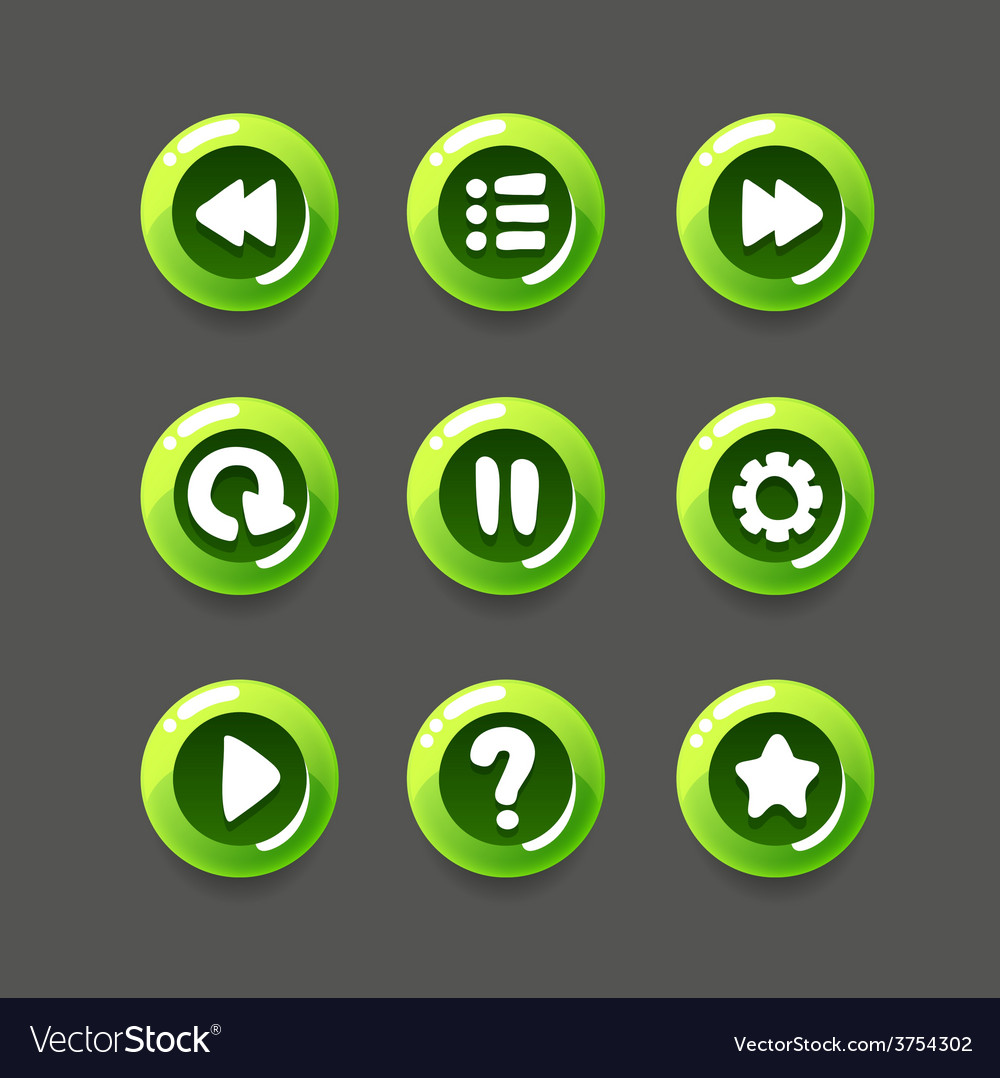 Gamebutton Royalty Free Vector Image - VectorStock