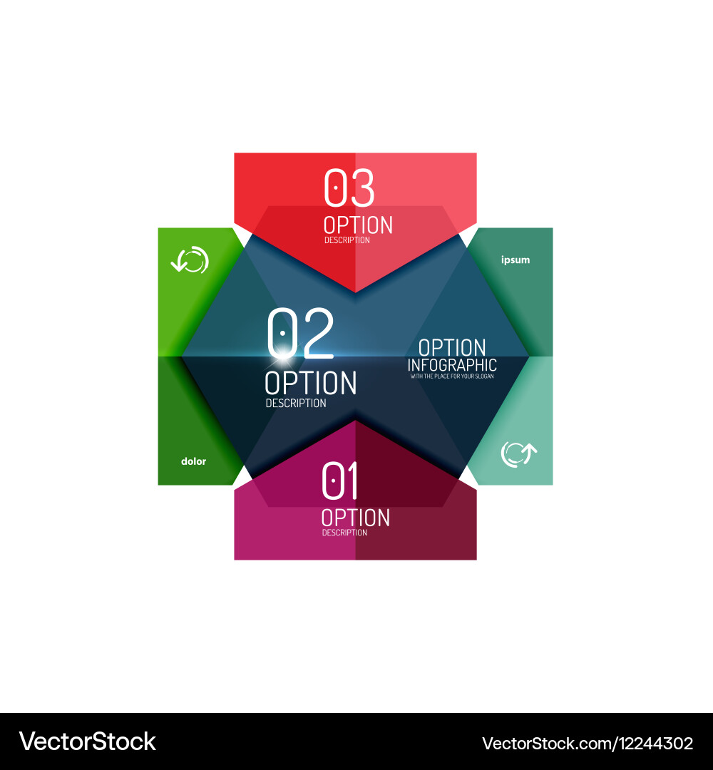Paper business option button infographic templates