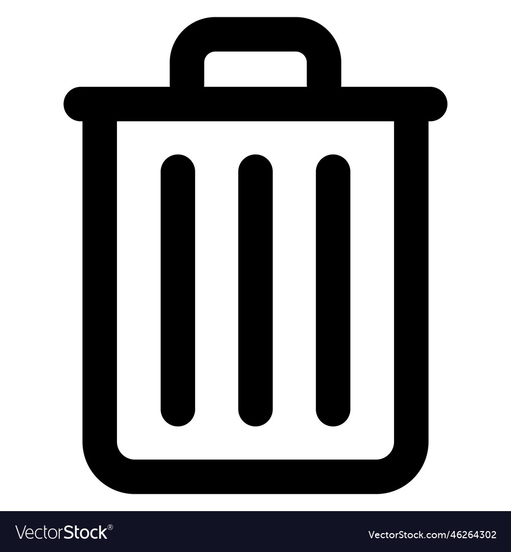 Recycle bin icon trash can icon garbage Royalty Free Vector