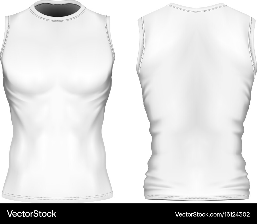 Sleeveless t-shirt with round Royalty Free Vector Image