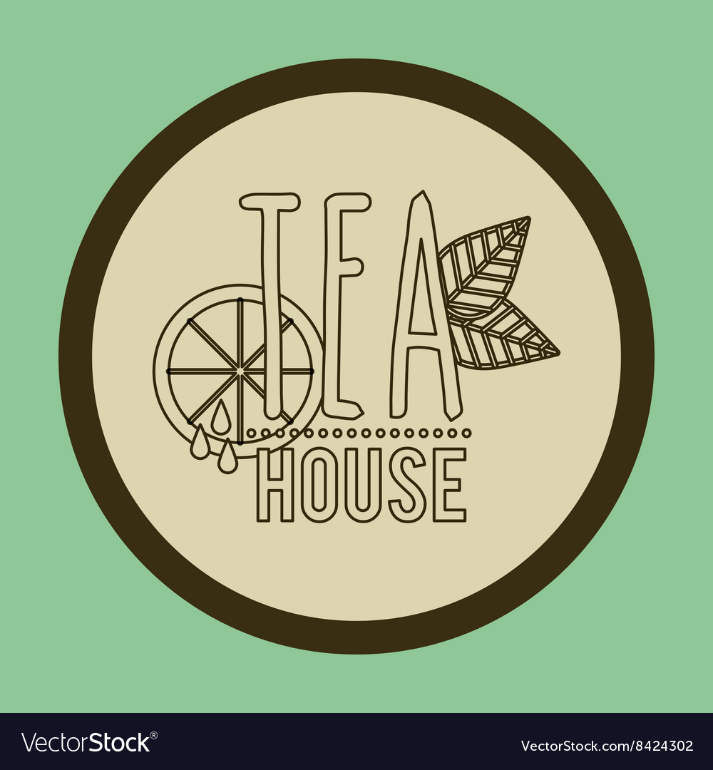 Tea time design Royalty Free Vector Image - VectorStock