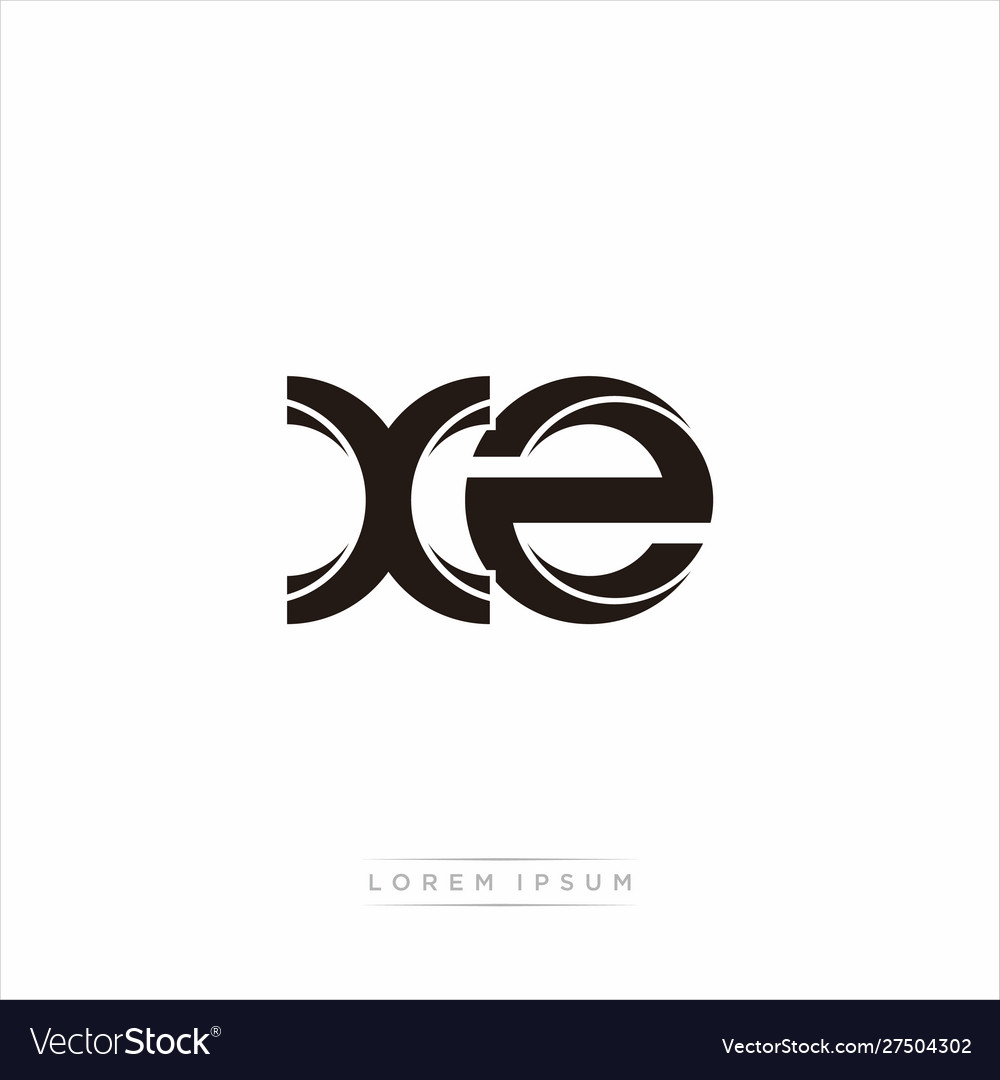 Xz initial letter split lowercase modern monogram Vector Image