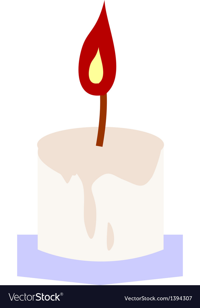 A candle Royalty Free Vector Image - VectorStock