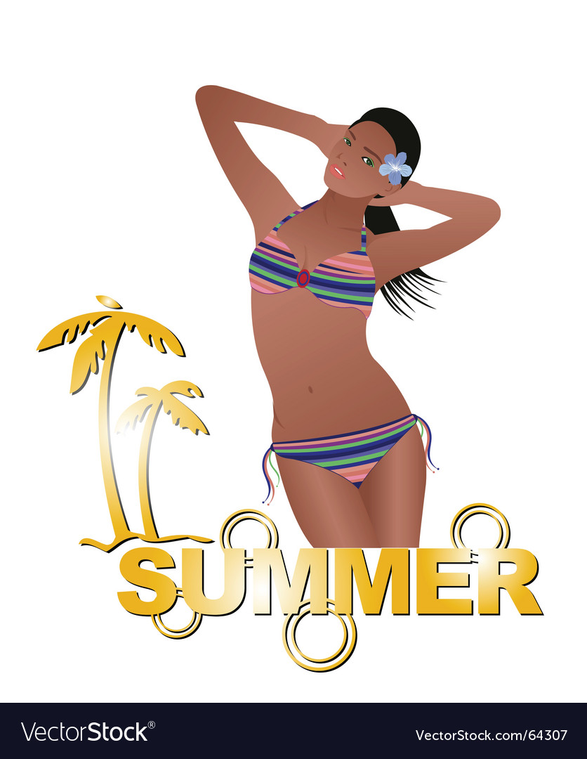 Bikini Royalty Free Vector Image Vectorstock