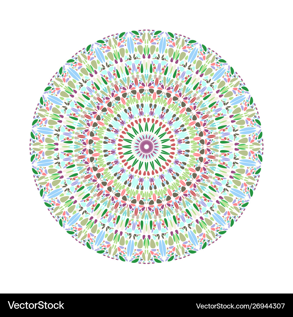 Circular abstract colorful round stone ornament Vector Image