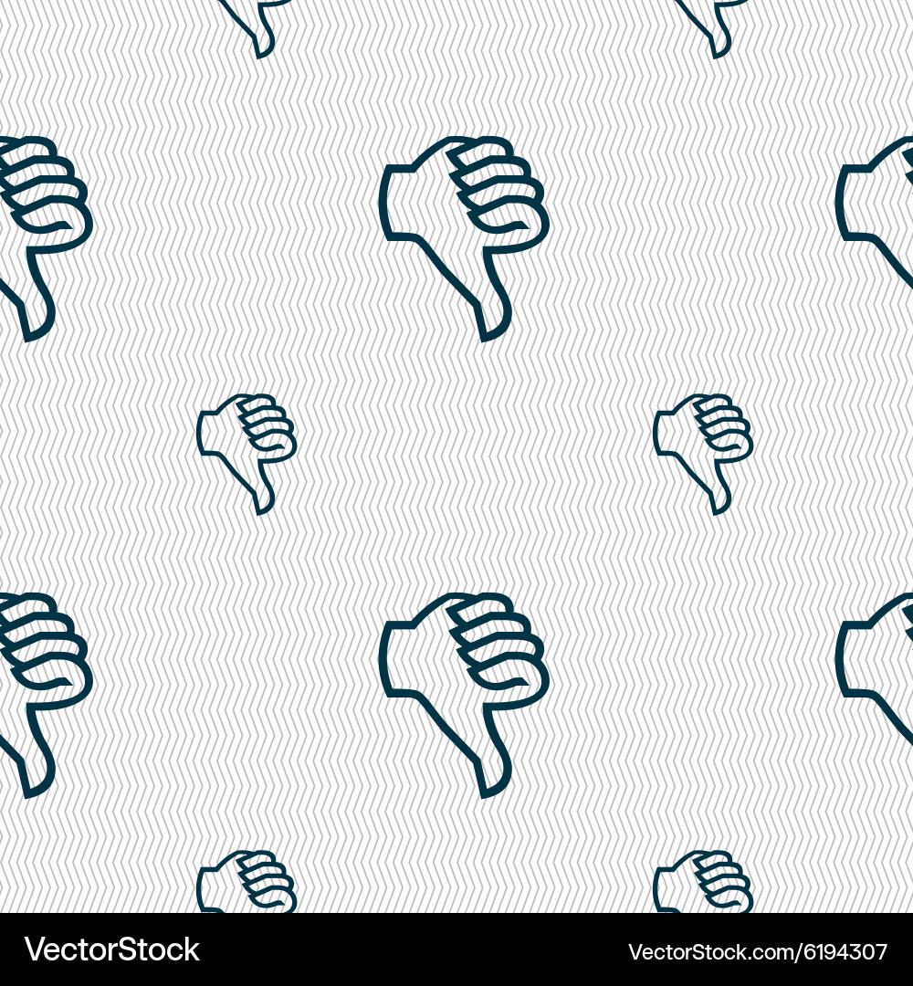 Dislike sign icon thumb down hand finger Vector Image