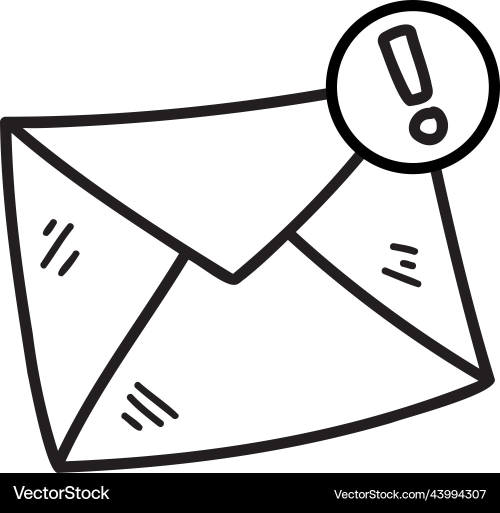 Hand drawn letters and reminder symbols Royalty Free Vector