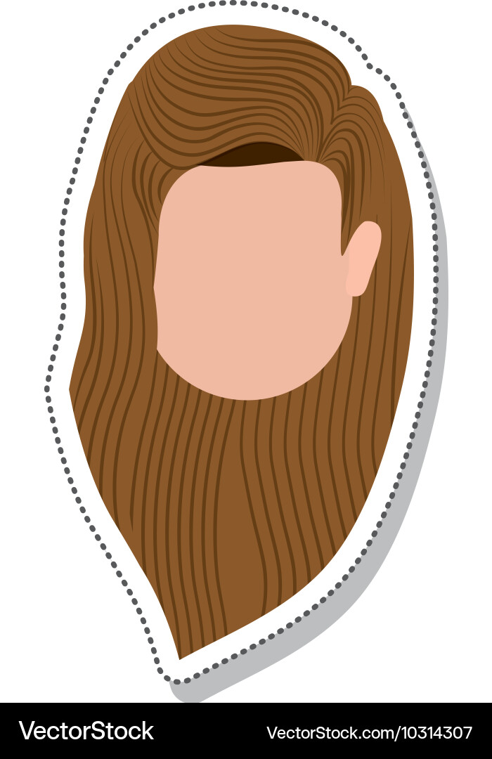 Head face woman isolated icon Royalty Free Vector Image