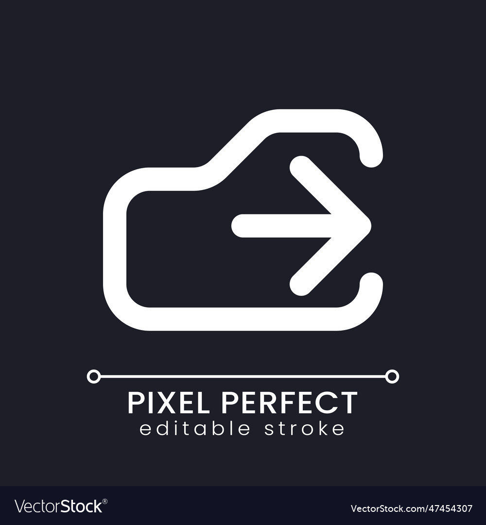 Logout pixel perfect white linear ui icon Vector Image