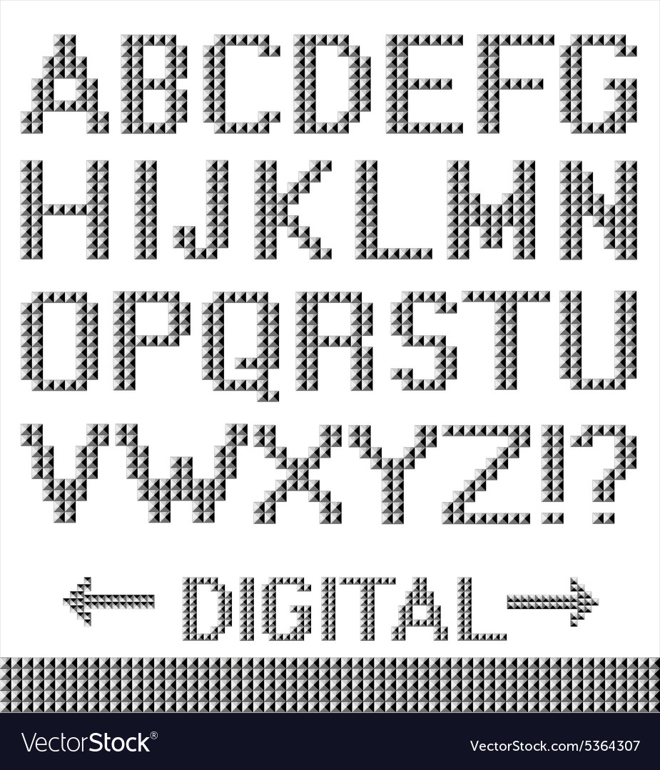 Pixel font background Royalty Free Vector Image
