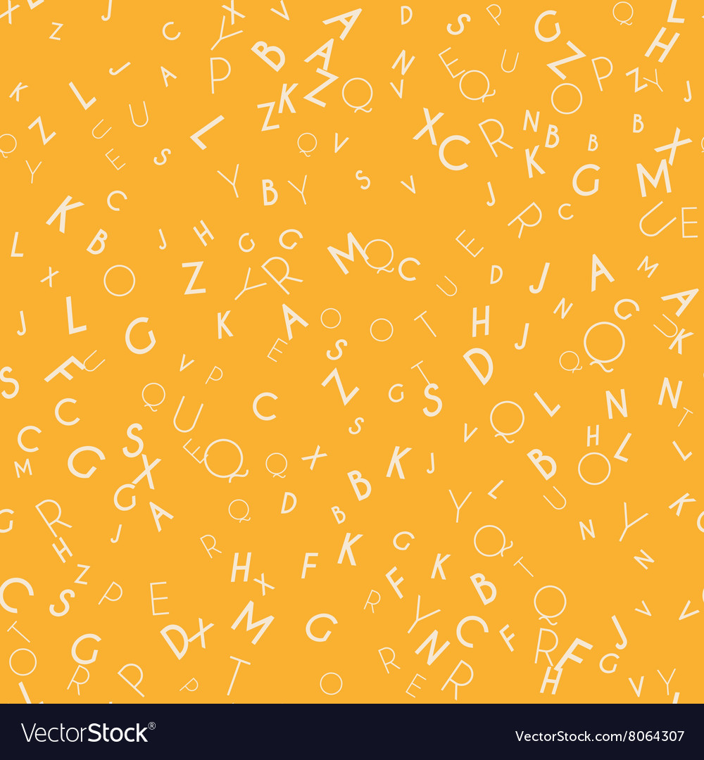 Random letters seamless pattern Royalty Free Vector Image