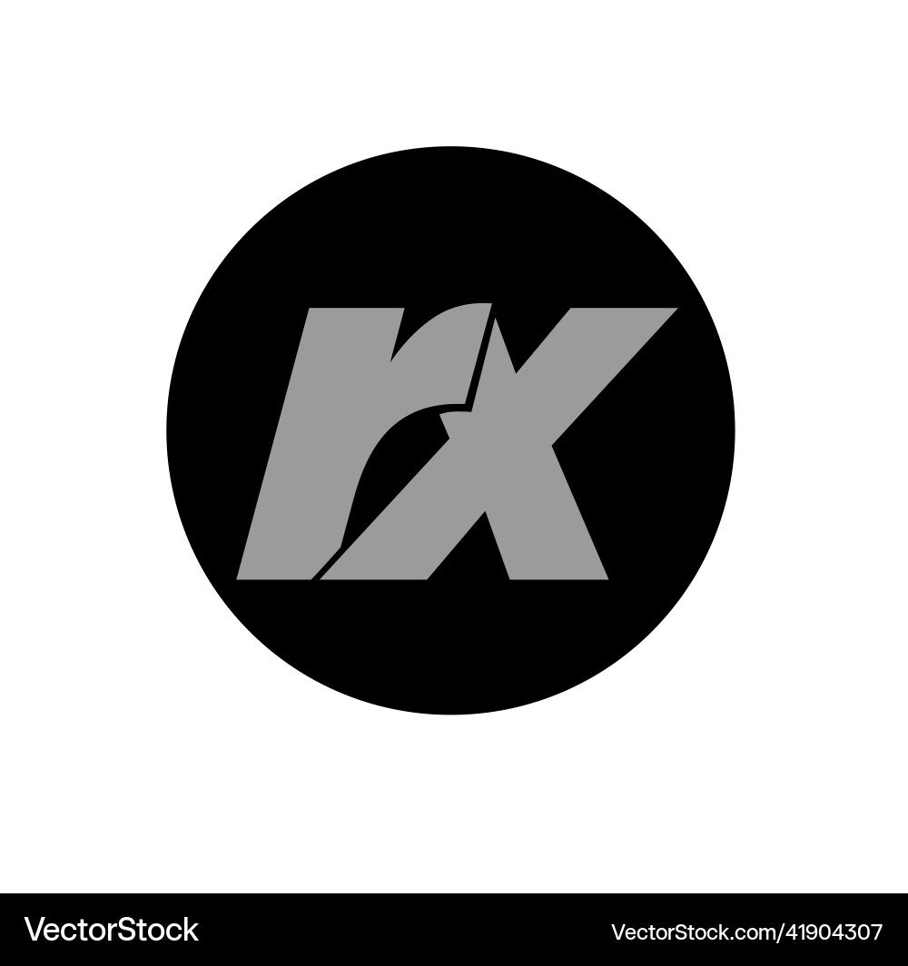 Rx brand name company icon initial letters Vector Image