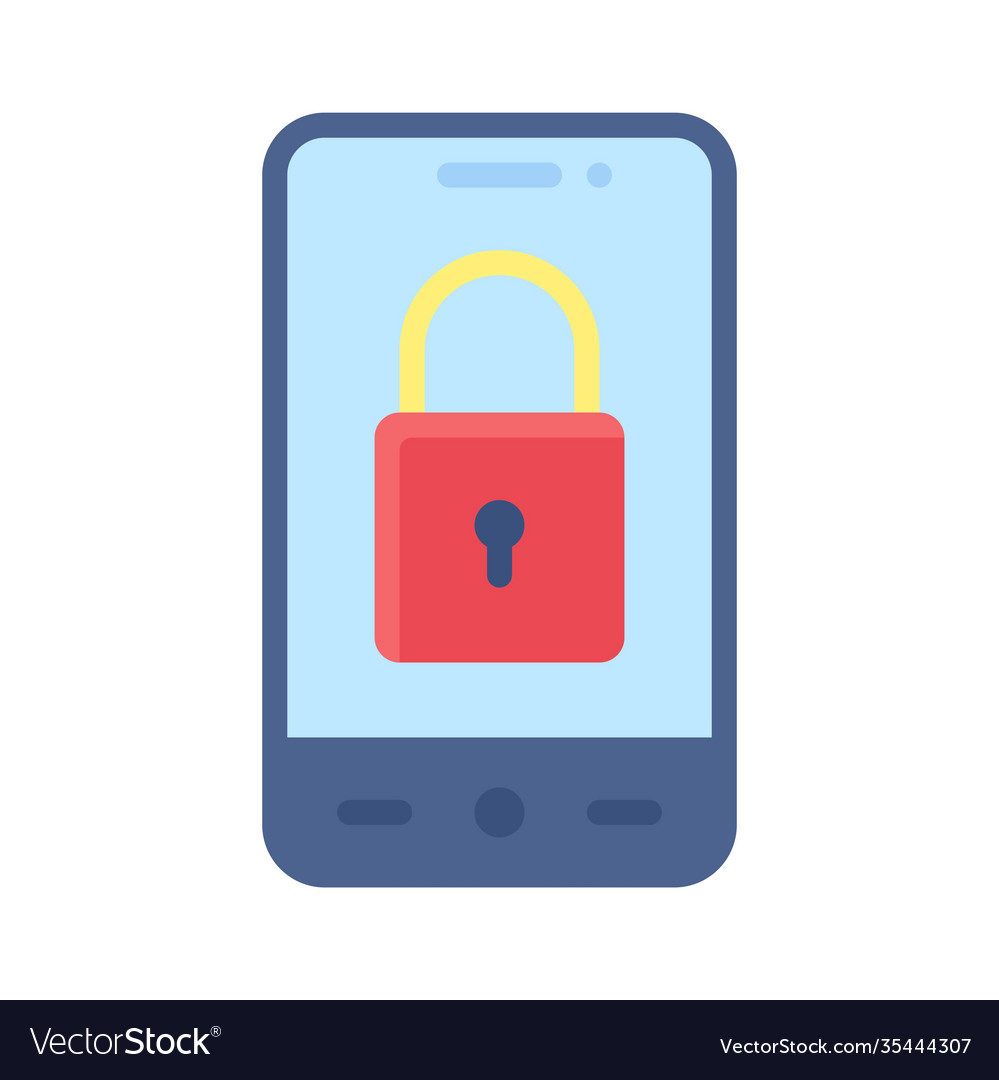 Security app icon mobile application Royalty Free Vector