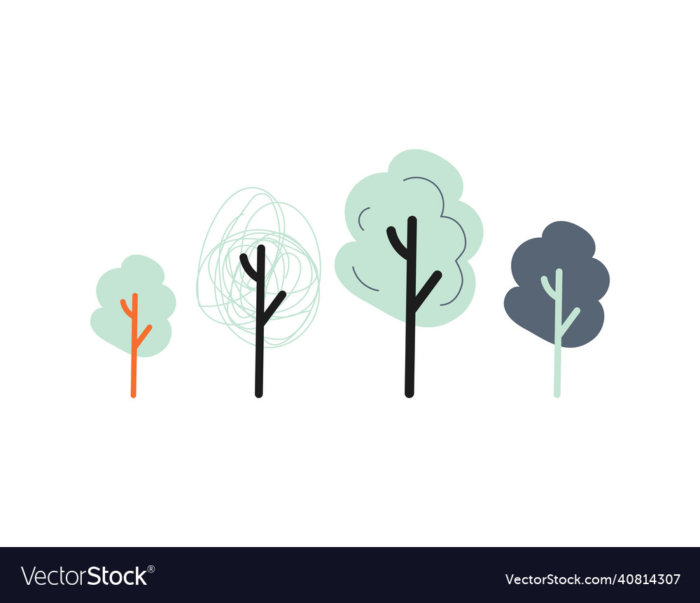 Set of trees Royalty Free Vector Image - VectorStock