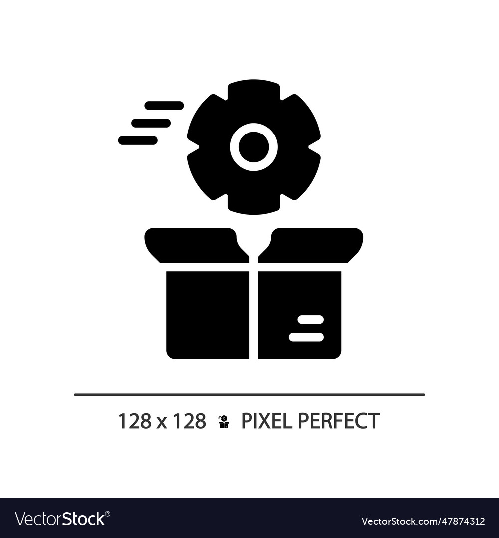 2d Optimization Glyph Style Solid Icon Royalty Free Vector