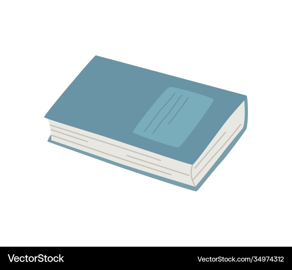 A book in hand-drawn style isolated on white Vector Image