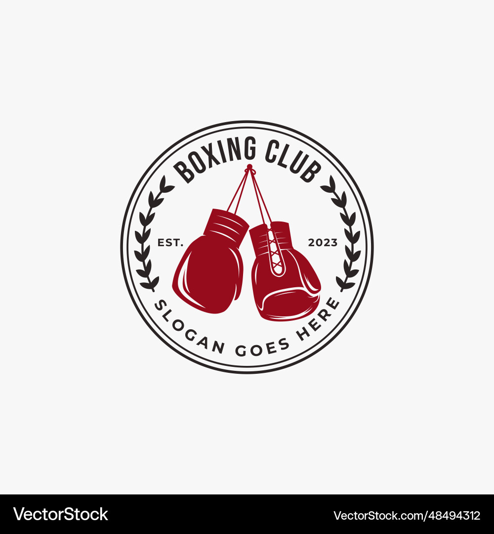Combat club log fighting boxing logo Royalty Free Vector