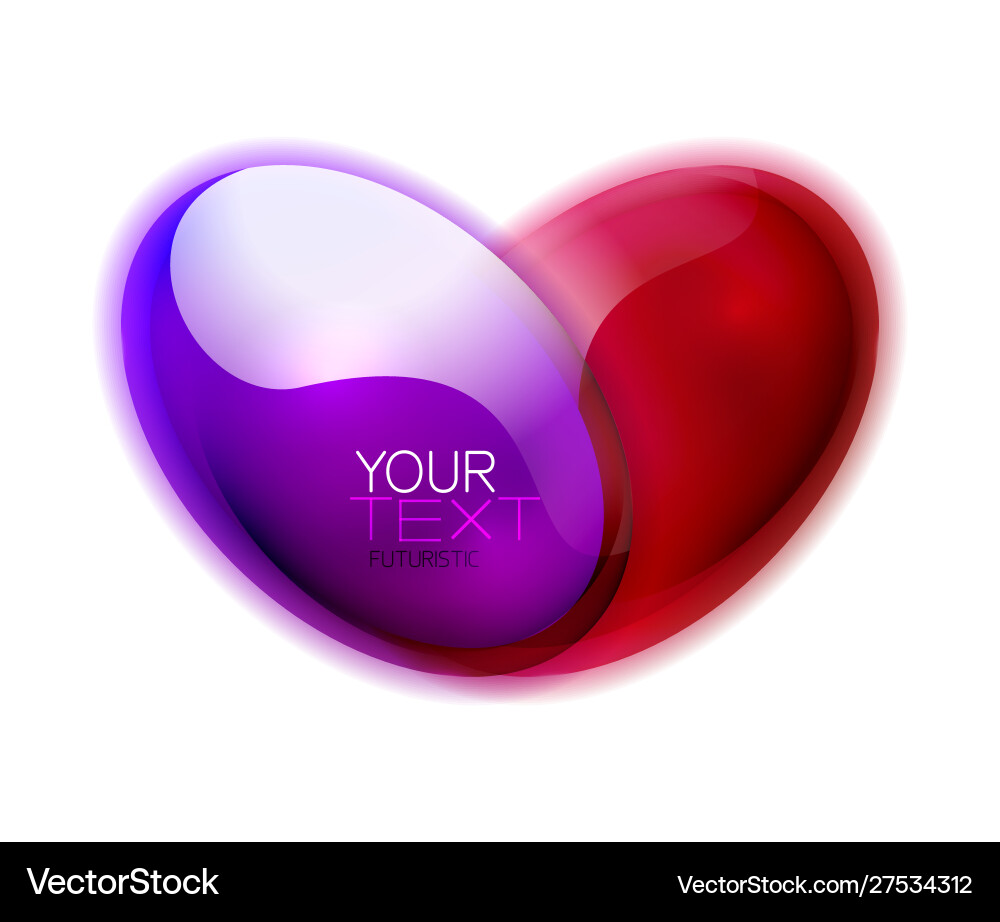 Glass shiny abstract logo or web banner box Vector Image