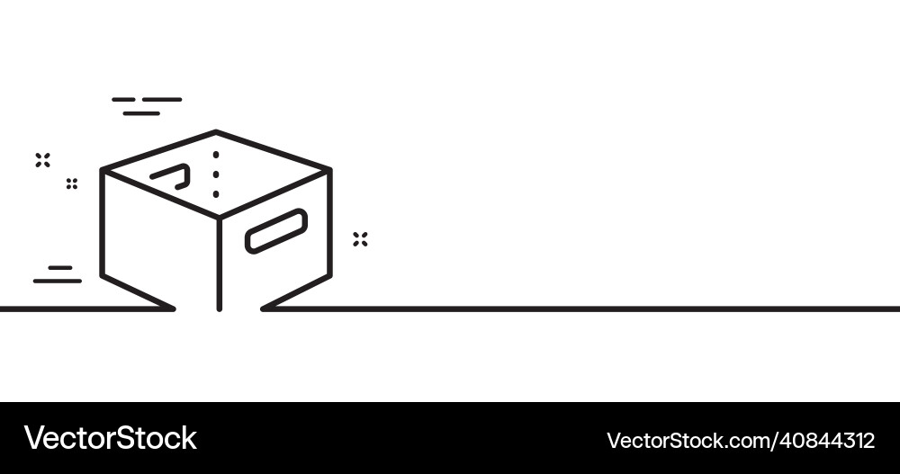 Office box line icon delivery parcel sign cargo Vector Image