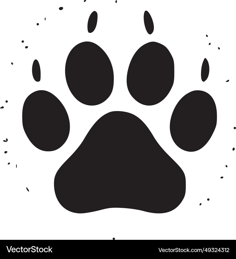 Paw - minimalist and simple silhouette Royalty Free Vector
